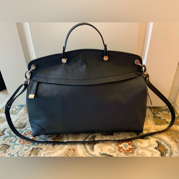 Baccini Milano | Bags | Navy Blue Baccini Milano Italian Leather Bag ...